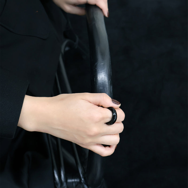 Black Glass Ring